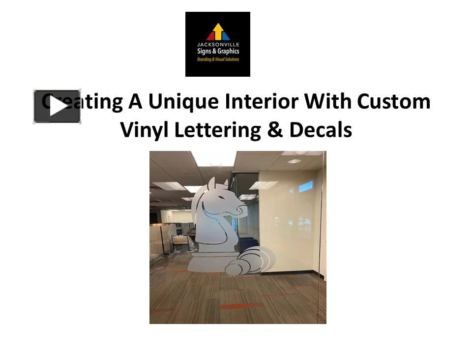 Creating A Unique Interior With Custom Vinyl Lettering & Decals ...