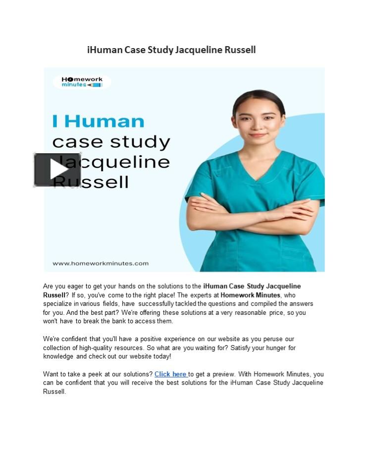 iHuman Case Study Jacqueline Russell presentation | free to download