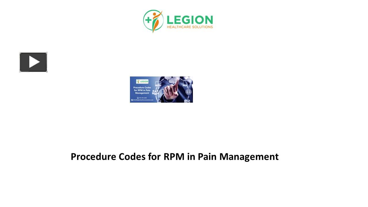 PPT – Procedure Codes for RPM in Pain Management PowerPoint ...