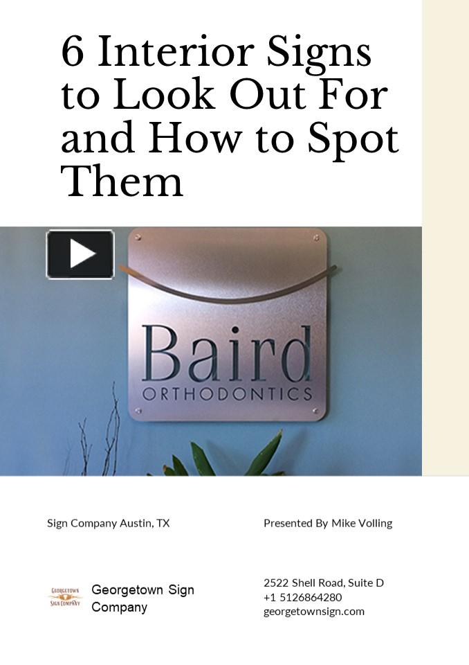 6 Interior Signs to Look Out For and How to Spot Them presentation ...