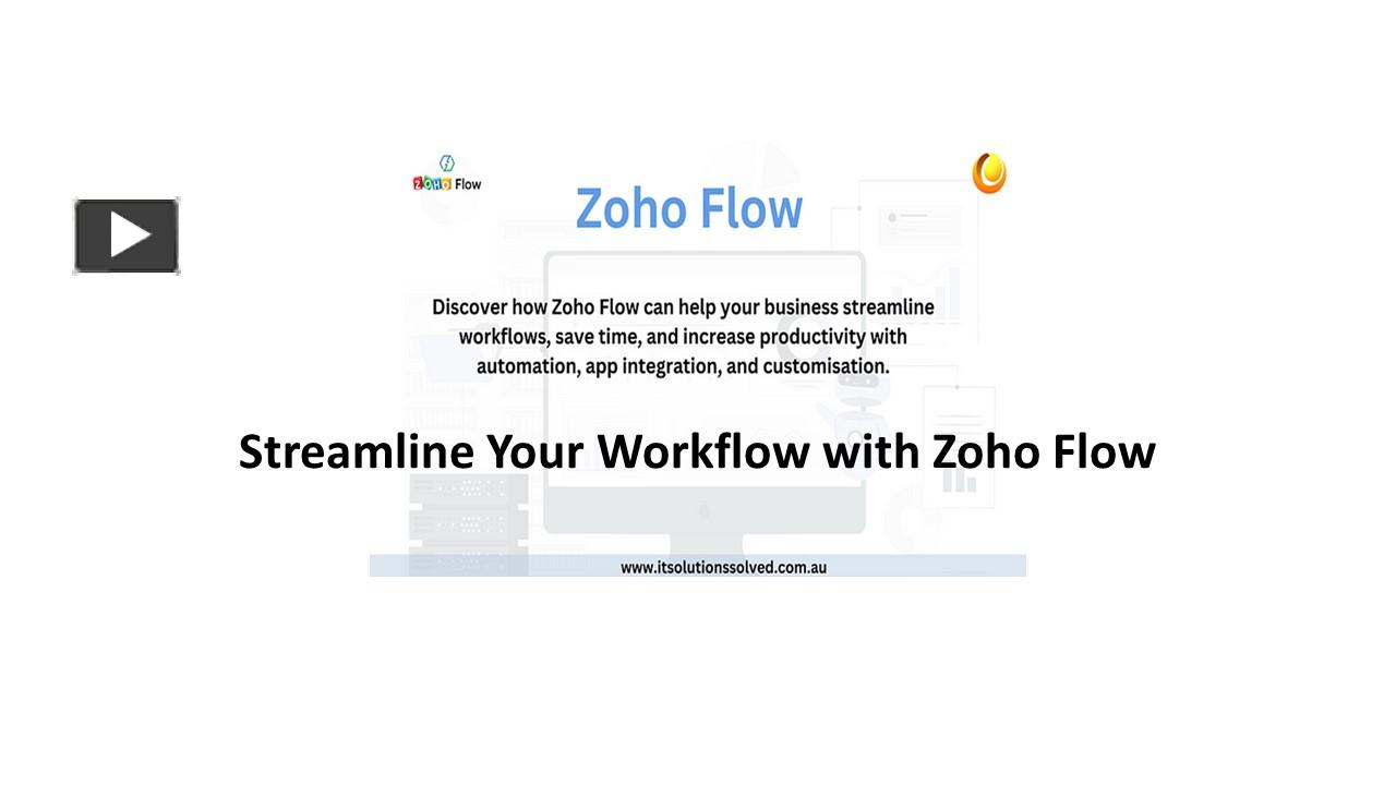 PPT – Streamline Your Workflow with Zoho Flow PowerPoint presentation ...