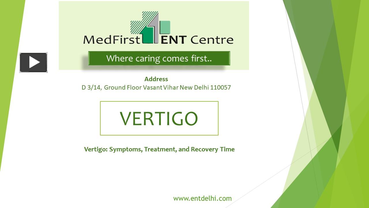 Vertigo: Symptoms, Treatment, and Recovery Time presentation | free to ...