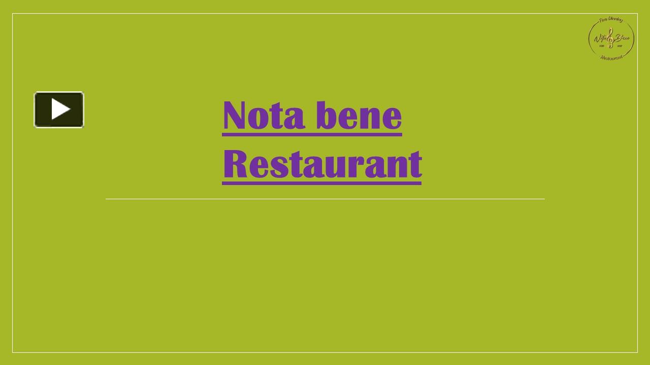 Explore the Best French Restaurant in Brooklyn: Nota Bene presentation ...