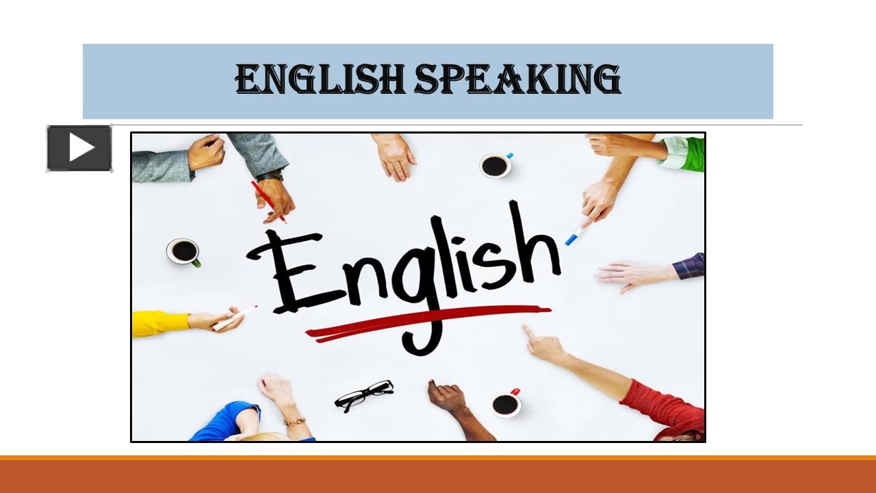 English Speaking presentation | free to download