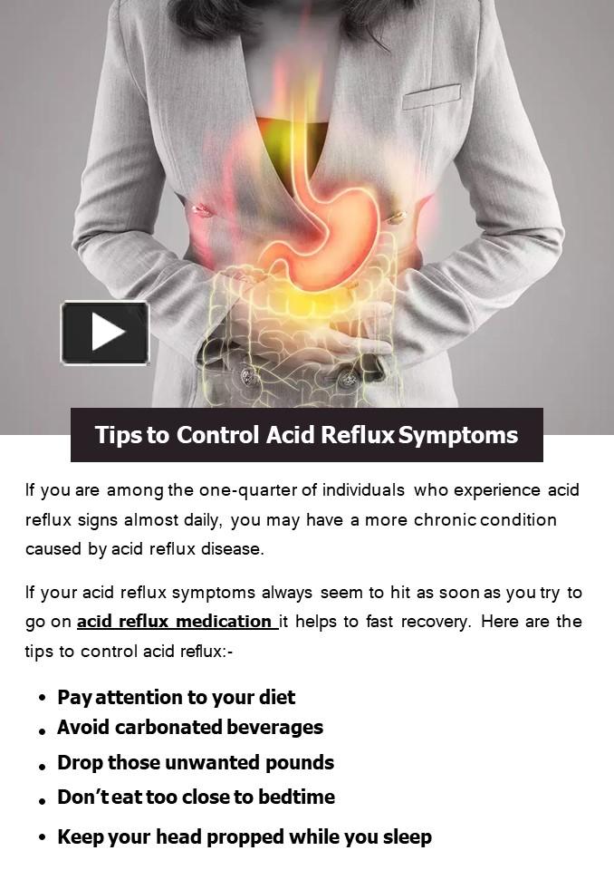 PPT – Tips to Control Acid Reflux Symptoms PowerPoint presentation ...