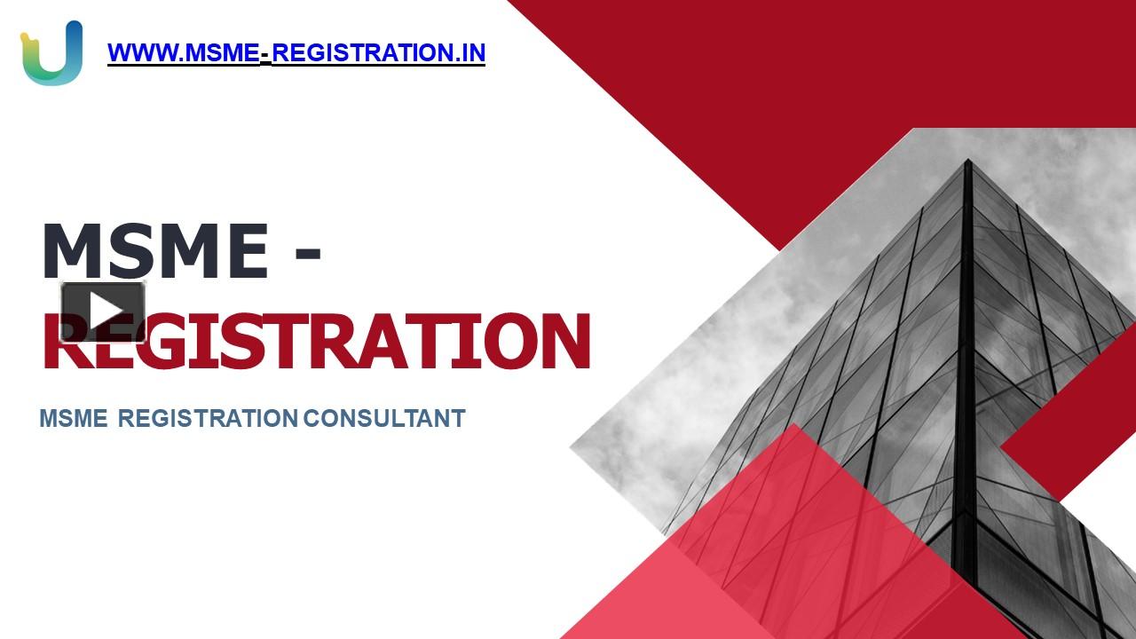 MSME Registration Affordable Portal in India presentation | free to ...