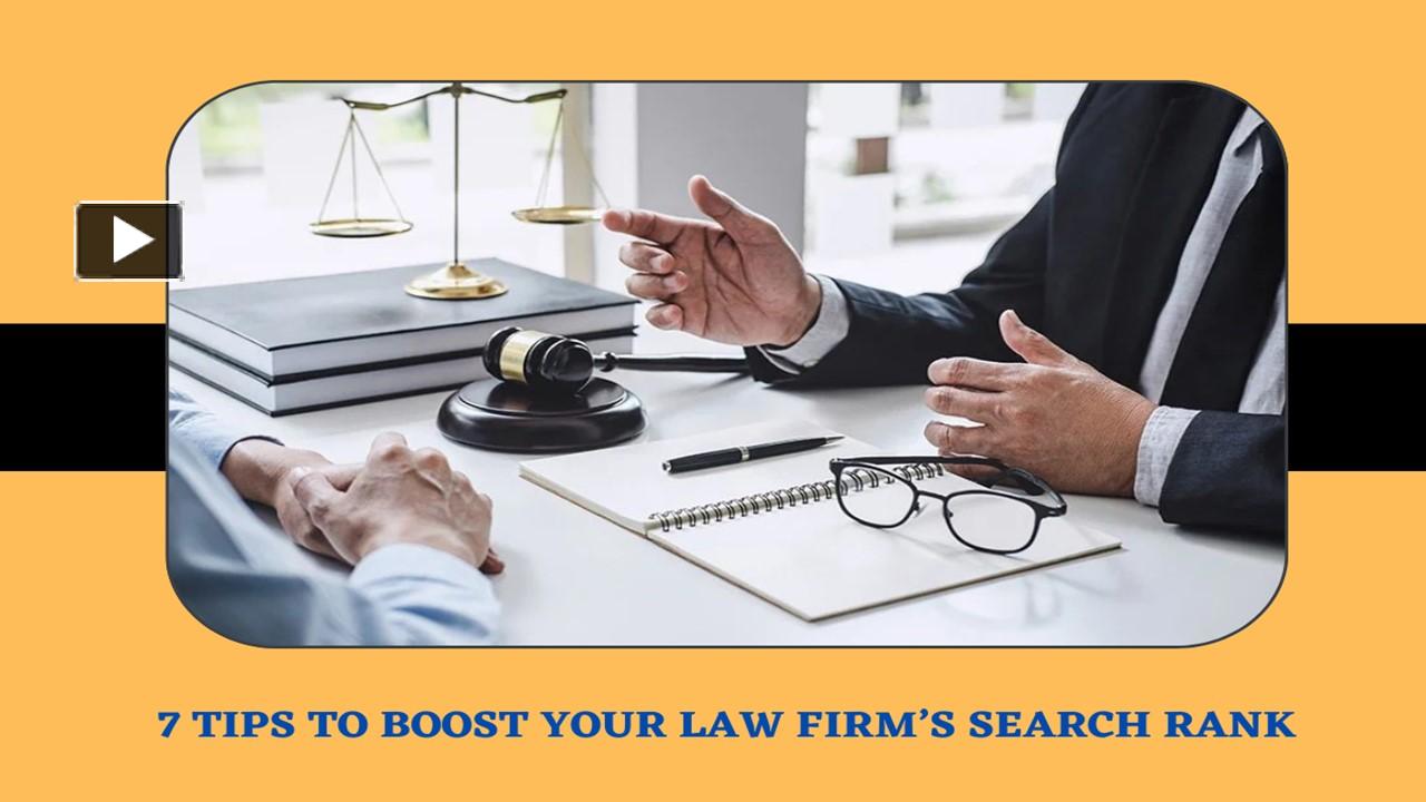 PPT – 7 Tips to Boost Your Law Firm’s Search Rank PowerPoint ...
