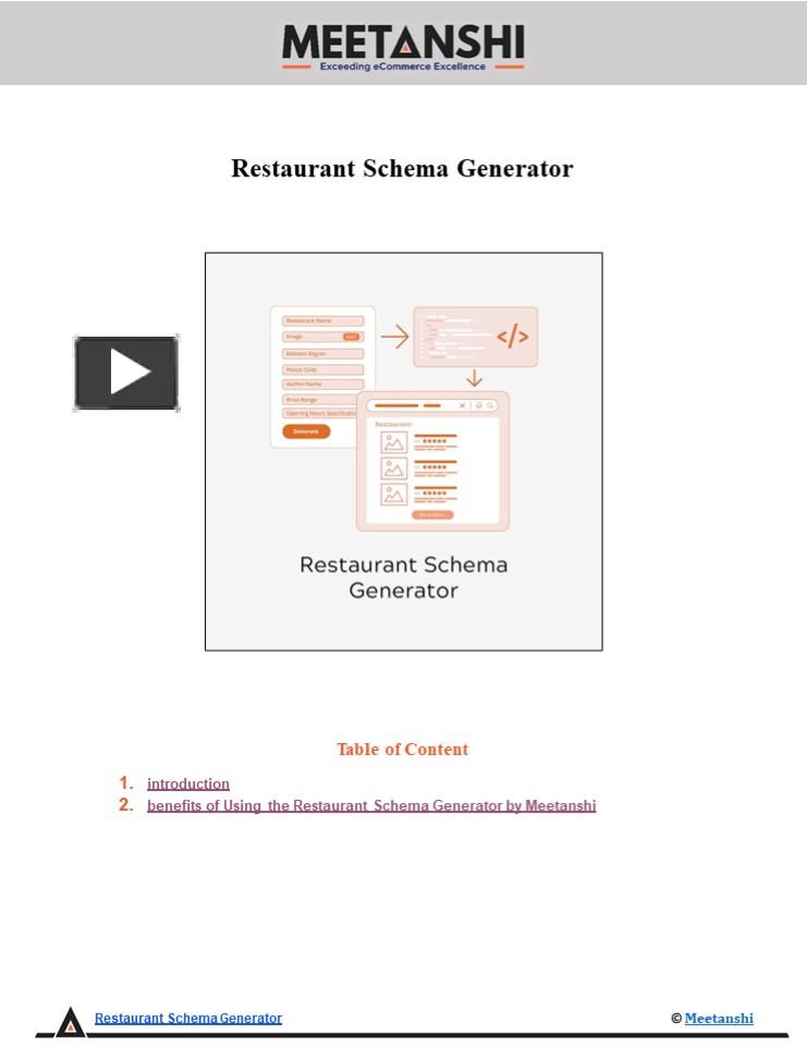 PPT – Restaurant Schema Generator PowerPoint presentation | free to ...