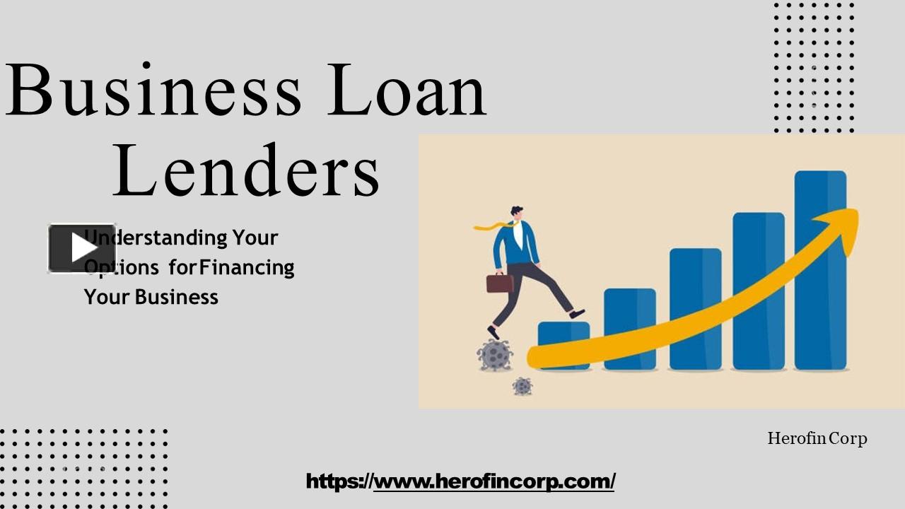 Business Loan Lenders for Small Business presentation | free to download