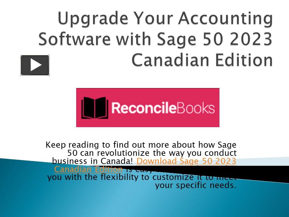 Download Sage 50 2023 - Canadian Edition presentation | free to download