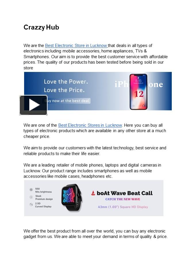Best Electronic Store in Lucknow. presentation | free to download