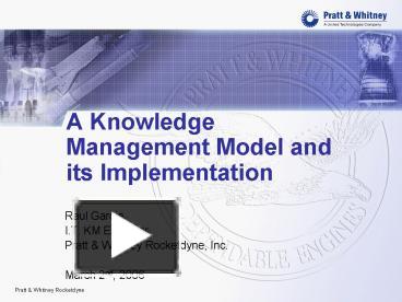 A Knowledge Management Model and its Implementation presentation | free ...