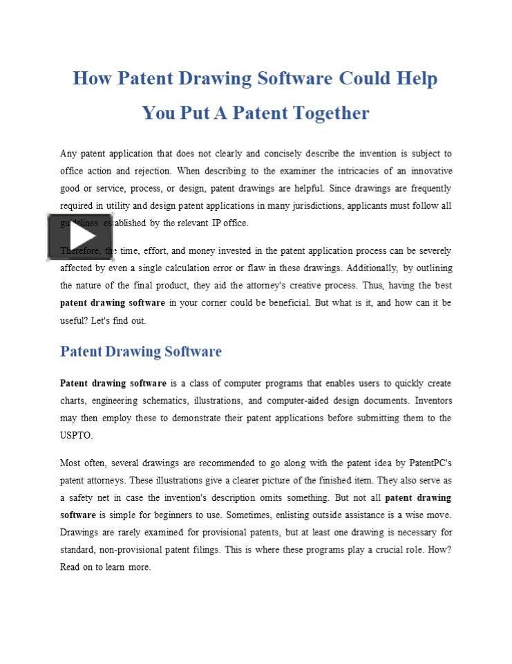 PPT – How Patent Drawing Software Could Help You Put A Patent Together ...