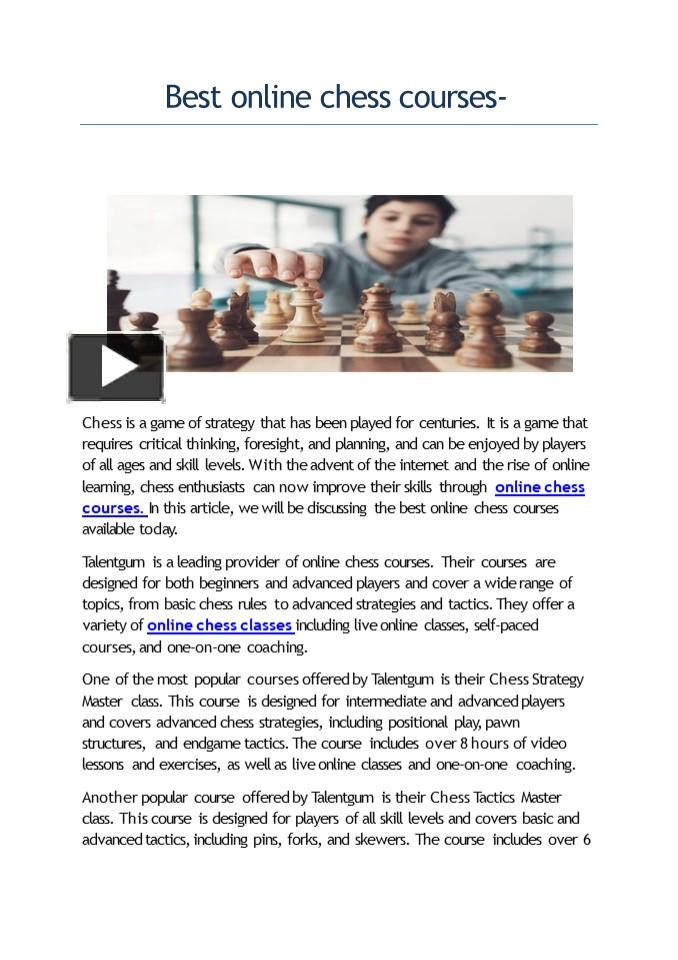 PPT – Best Online Chess Course? PowerPoint presentation | free to ...