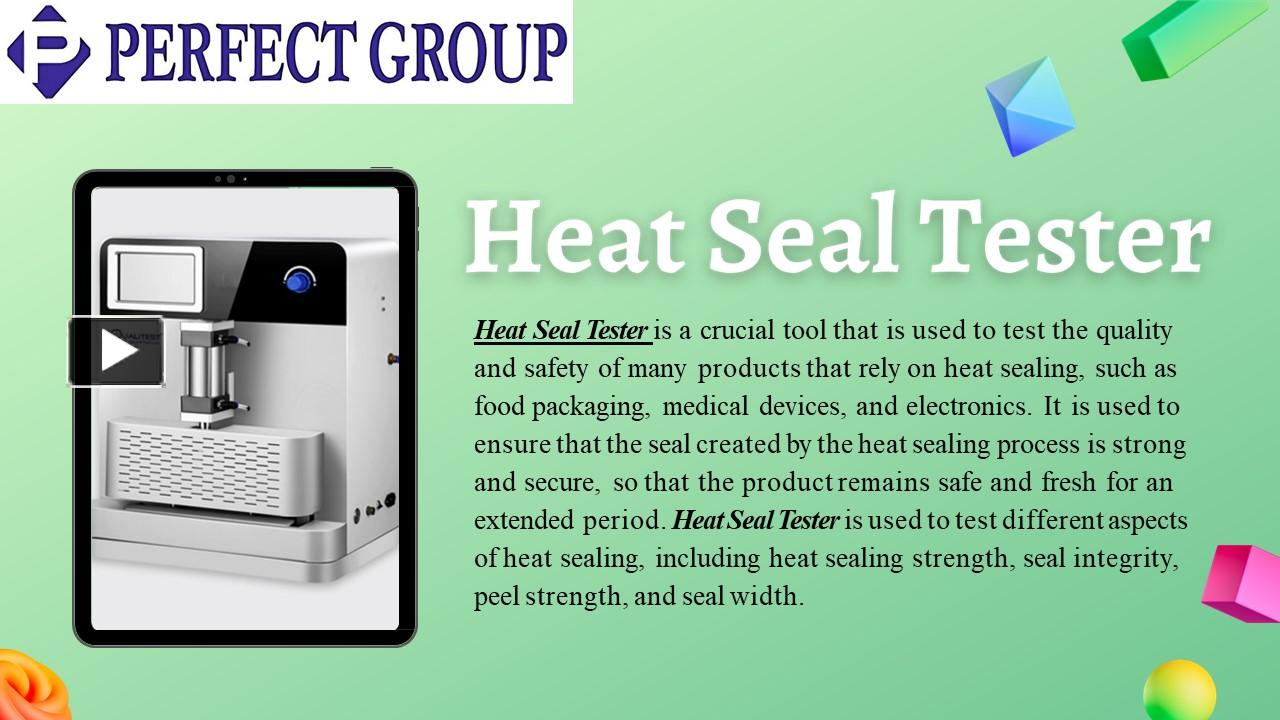 PPT – Heat Seal Tester PowerPoint presentation | free to download - id ...