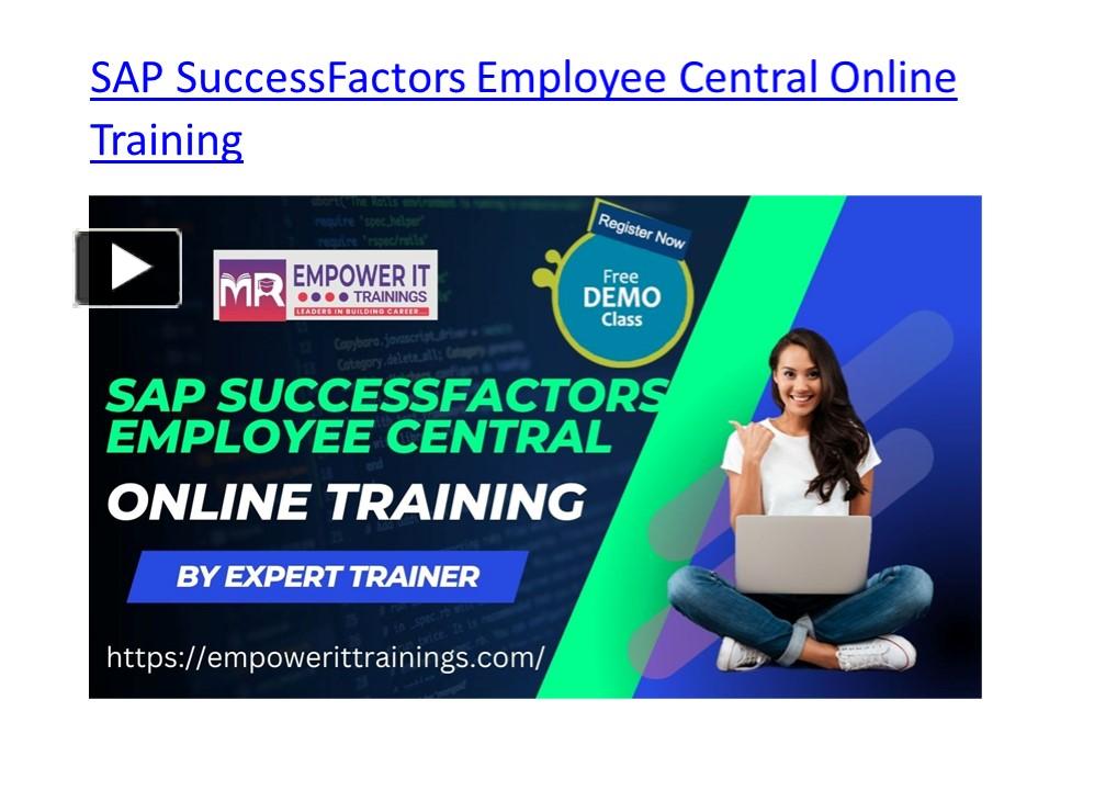 Best Sap Successfactors employee central online training presentation ...