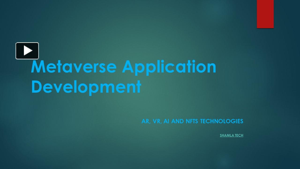 PPT – Metaverse Application Development PowerPoint presentation | free ...