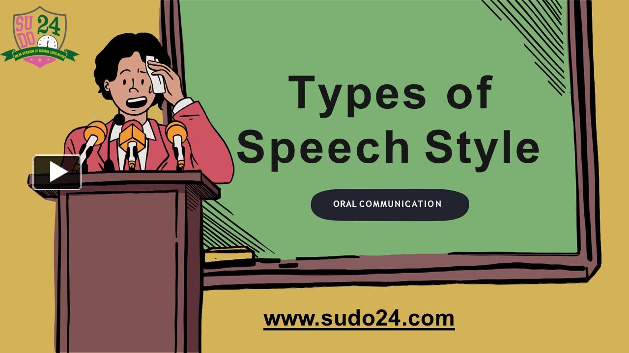 Types of speech presentation | free to download