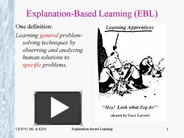 ExplanationBased Learning EBL presentation | free to download