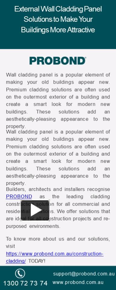 PPT – External Wall Cladding Panel Solutions to Make Your Buildings ...