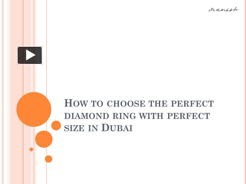 PPT – How to choose the perfect diamond ring with perfect size in Dubai ...