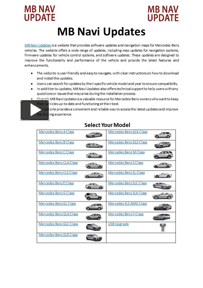 PPT – Mercedes Benz Map Update 2022/23 PowerPoint presentation | free ...