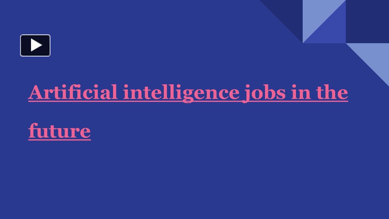 Artificial intelligence jobs in the future presentation | free to download