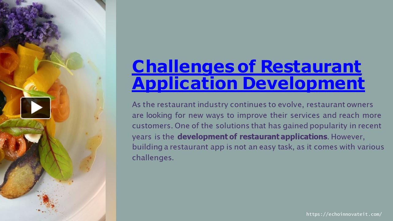 PPT – Overcoming the Challenges of Restaurant Application Development ...