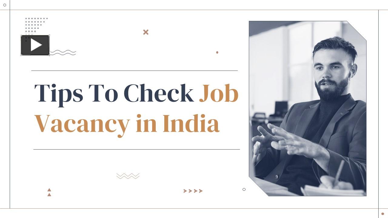 Tips to check Job Vacancy in India presentation | free to download