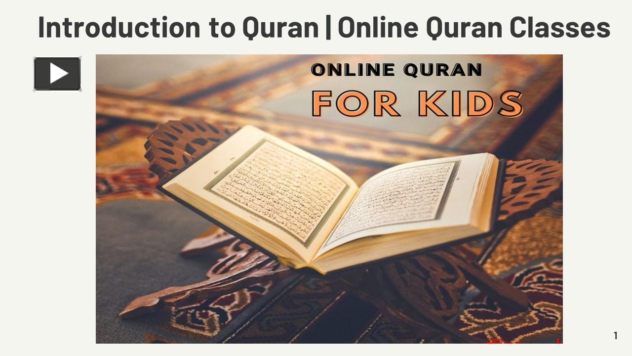 Introduction to Quran | Learn Quran Online presentation | free to download