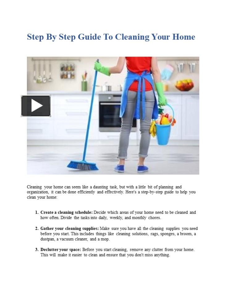 PPT – Step By Step Guide To Cleaning Your Home (1) PowerPoint ...