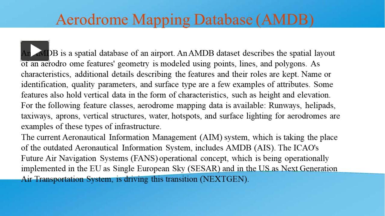 PPT – Aerodrome Mapping Database (AMDB) PowerPoint presentation | free ...