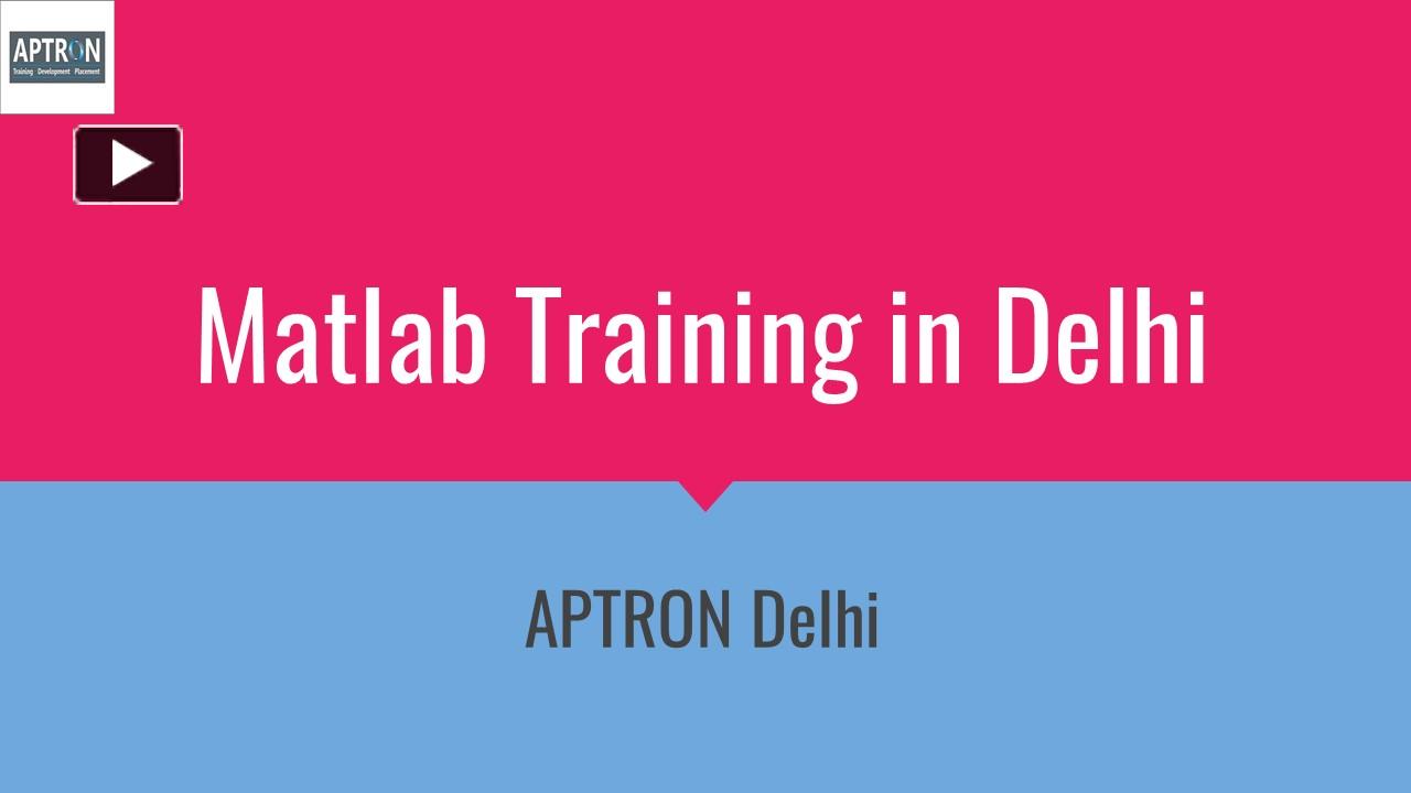 PPT – Matlab Training Institute in Delhi PowerPoint presentation | free ...