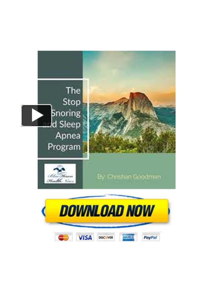 PPT – Stop Snoring And Sleep Apnea Program By Christian Goodman ...