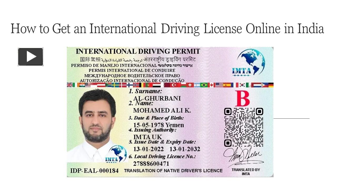 How to Get an International Driving License Online in India ...