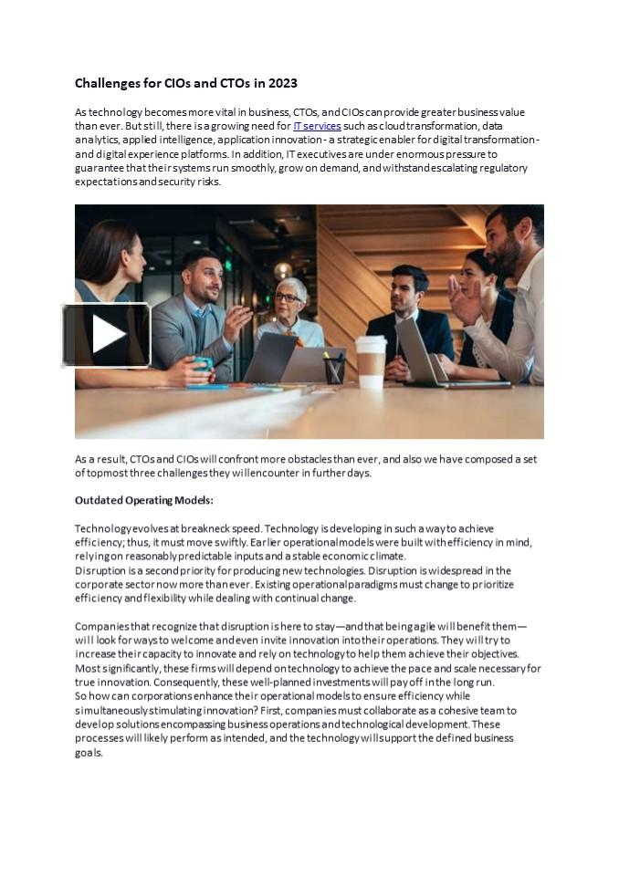 PPT – Challenges for CIOs and CTOs in 2029 PowerPoint presentation ...