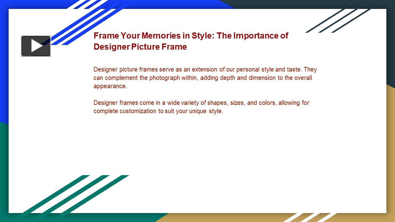 PPT – Designer Picture Frames PowerPoint presentation | free to ...