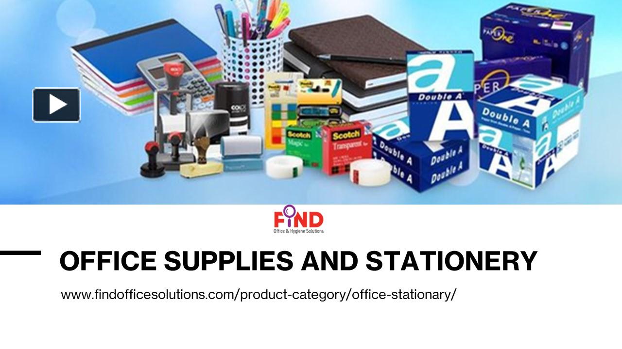 PPT – office supplies and stationary PowerPoint presentation | free to ...