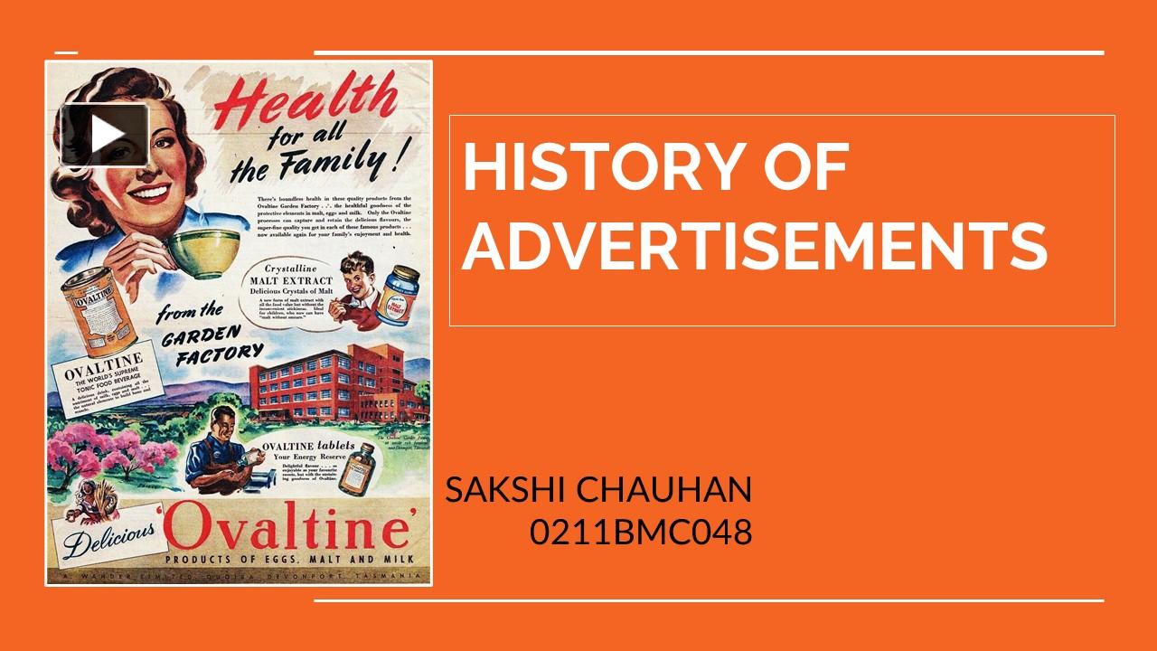 PPT – history of adverstiment PowerPoint presentation | free to ...
