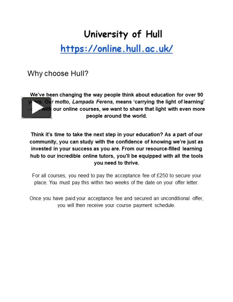 PPT – University of Hull PowerPoint presentation | free to download ...