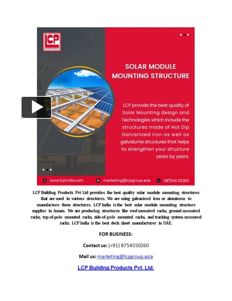PPT – Gound Module Mounting Structure Supplier in Assam PowerPoint ...