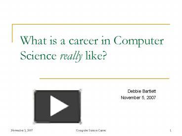 What is a career in Computer Science really like presentation | free to ...