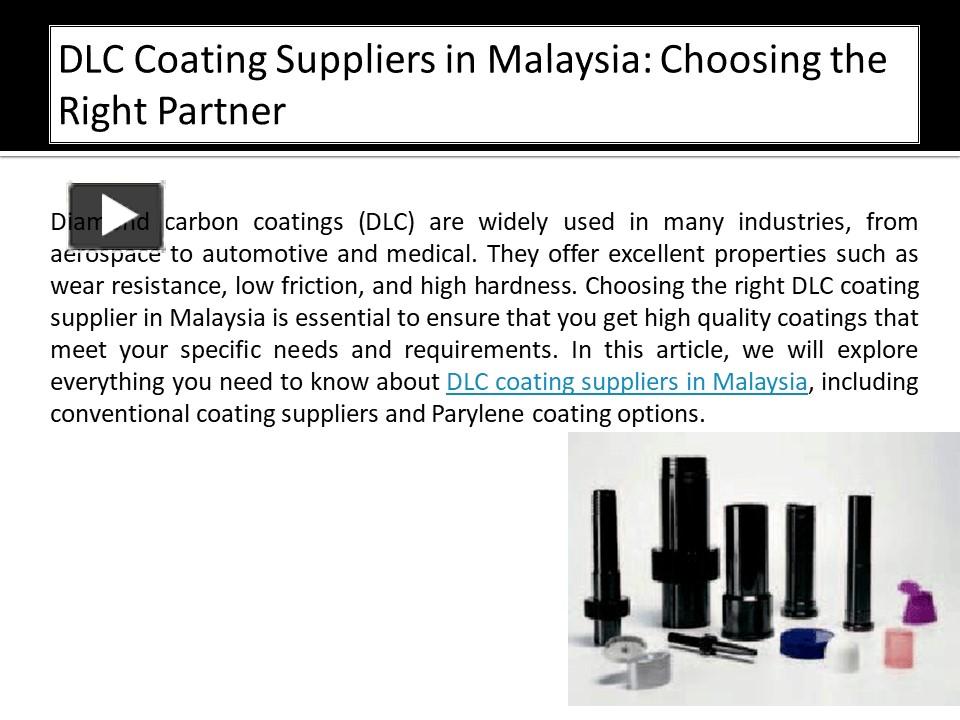 DLC Coating Suppliers in Malaysia: Choosing the Right Partner ...