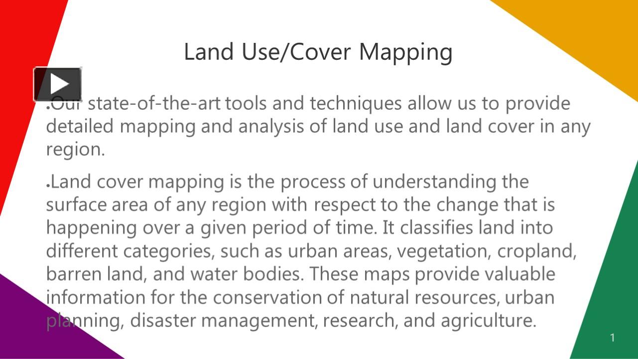 PPT – Land Use/Cover Mapping PowerPoint presentation | free to download ...
