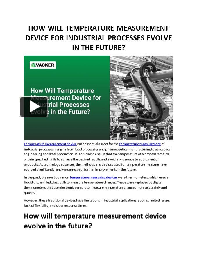 PPT – HOW WILL TEMPERATURE MEASUREMENT DEVICE FOR INDUSTRIAL PROCESSES ...