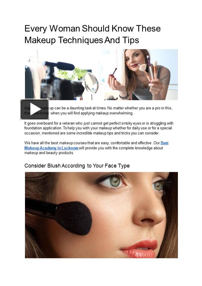 Every Woman Should Know These Makeup Techniques And Tips presentation ...