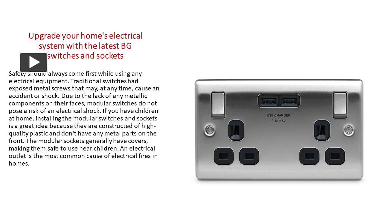 PPT – Upgrade your home's electrical system with the latest BG switches ...