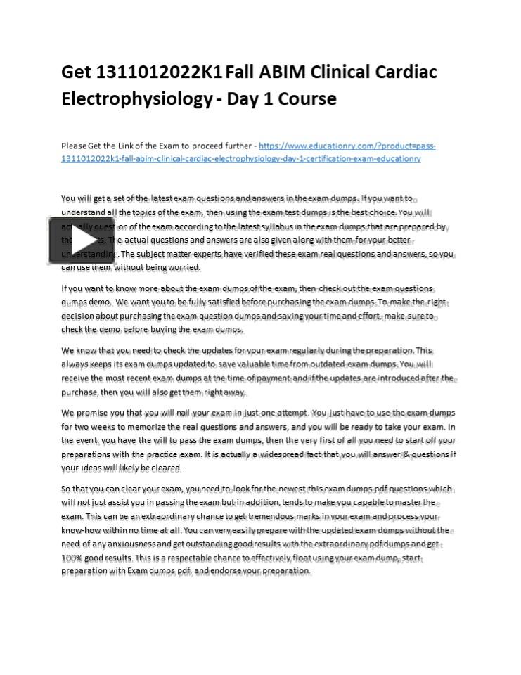 1311012022K1 Fall ABIM Clinical Cardiac Electrophysiology - Day 1 ...