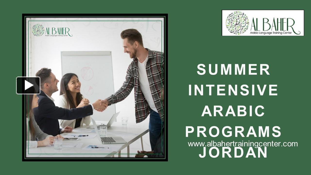 PPT – Summer Intensive Arabic Programs Jordan PowerPoint presentation ...