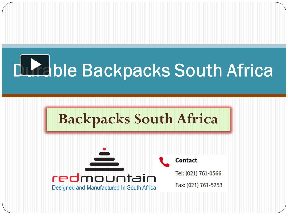 PPT – Durable Backpacks South Africa PowerPoint presentation | free to ...